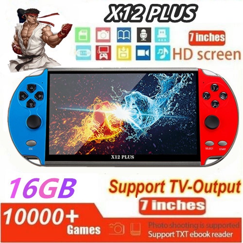 X12 Plus portátil Retro consola de videojuegos 7,1 pulgadas stick 4k ...
