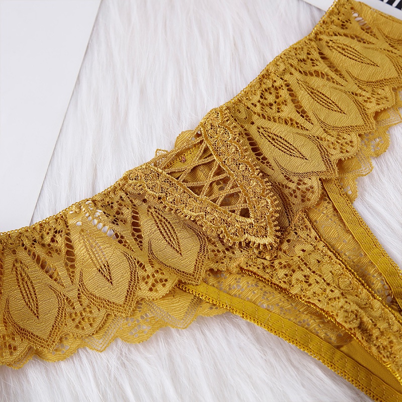 Tangas Sexy Para Mujer Panty De Encaje De Baja Altura En T Espalda Cruzada Cómoda Y Transpirable ...