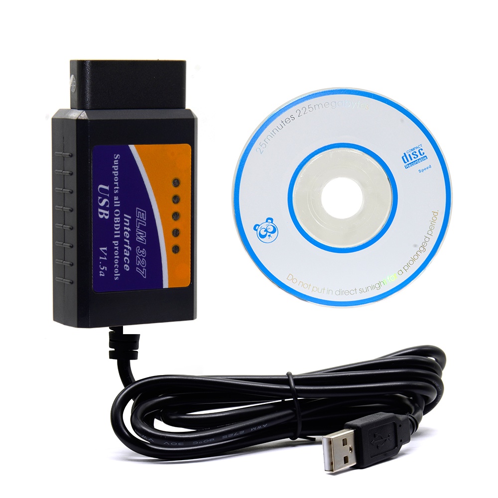Nuevo ELM327 USB V1.5 OBD2 Escáner De Diagnóstico De Coche ELM 327 V 1.5 OBD 2 Interfaz OBDII ...