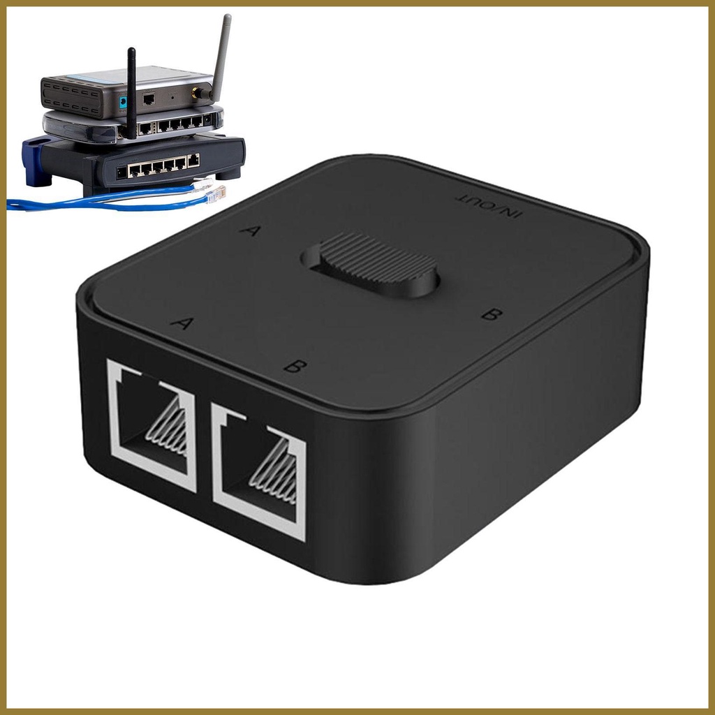 2 Puertos RJ45 CAT6 LAN HUB Caja De Interruptores De Red Selector Para ...
