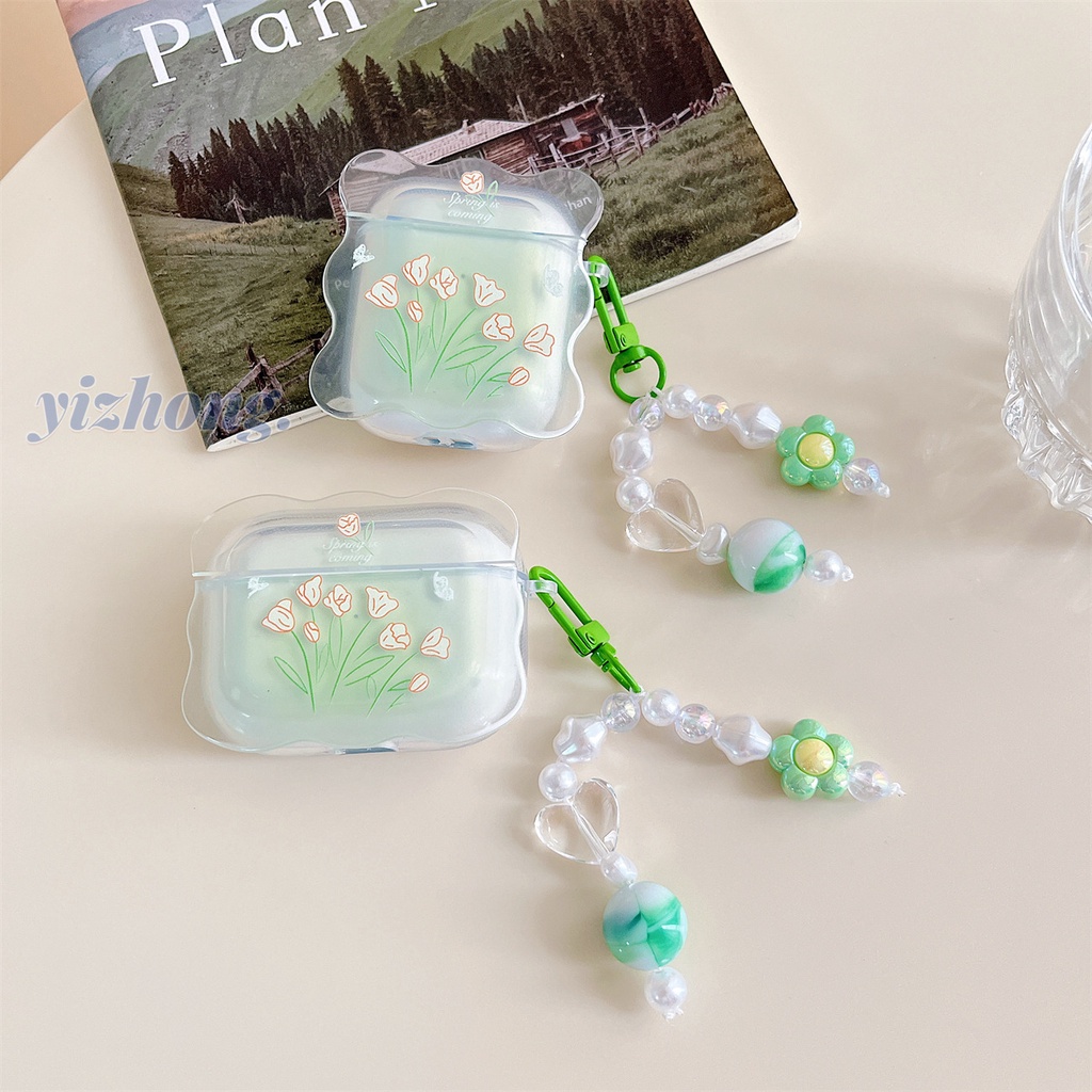 Carcasa Para Airpods Pro 2 3 1 Color Moribundo Azul Tulipán Flores ...