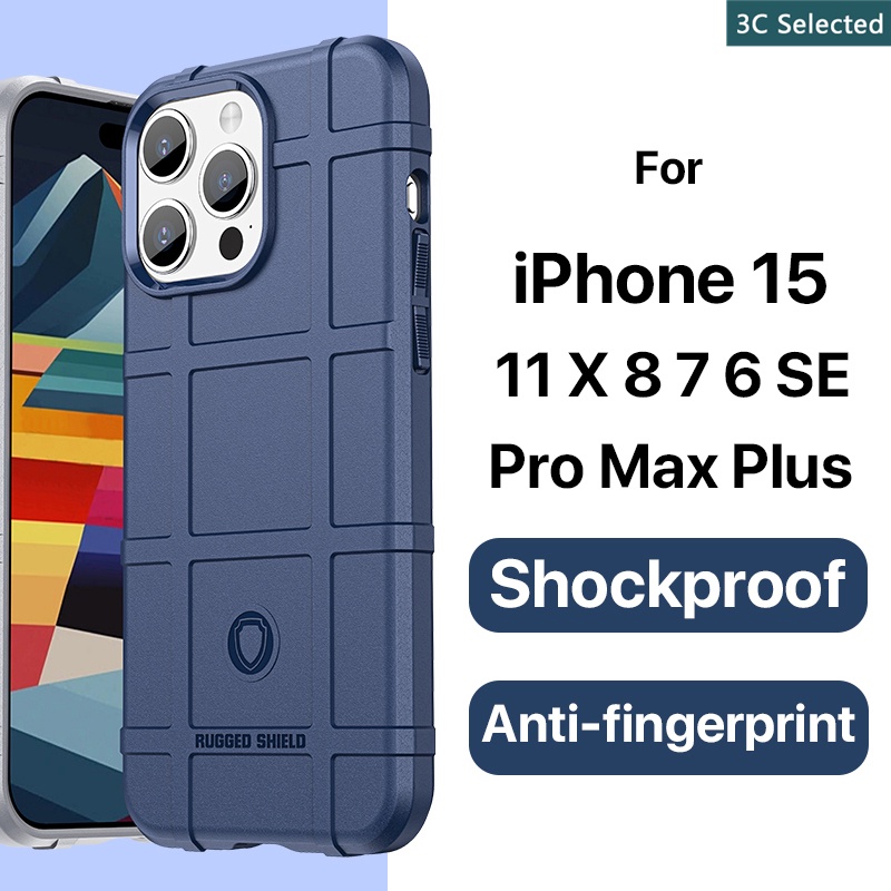 Funda Para iPhone 15 11 X 8 7 6 SE Pro Max Plus Case Uso Rudo Proteger La Pantalla A Prueba De ...