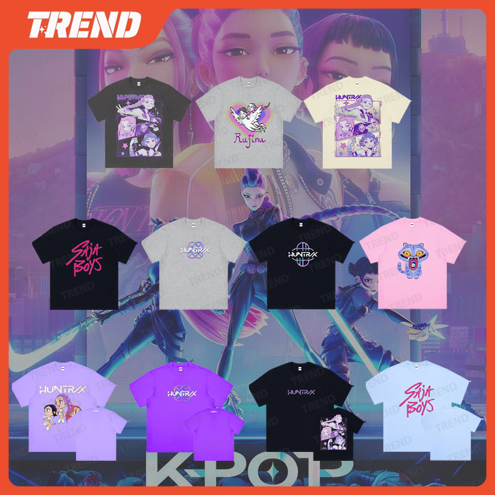 KPOP Cazadores De Demonios Huntrix Merch Camiseta De Algodón Vintage ...