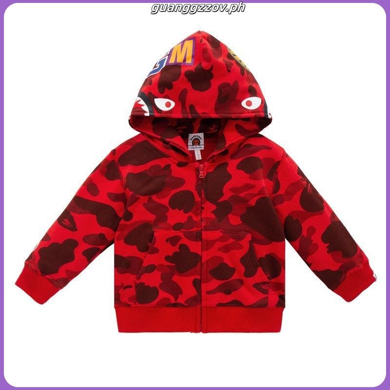 Abrigo Bape Camuflaje Con Motivo De Cabeza De Tiburón Sudadera Con ...