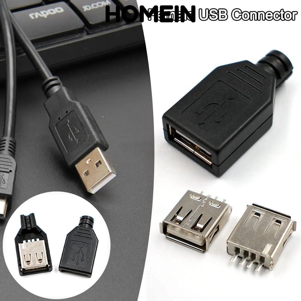 Conector USB Hembra Lunático , Con Cubierta De Plástico Negro 2.0 ...