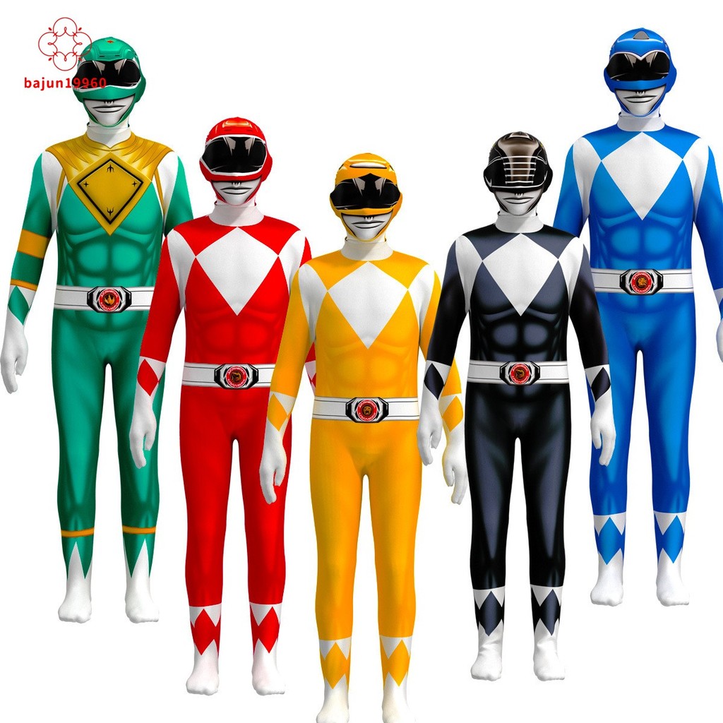 Disfraz Power RANGER Niños Adulto Superhéroe Poder Samurai Sentai Traje ...