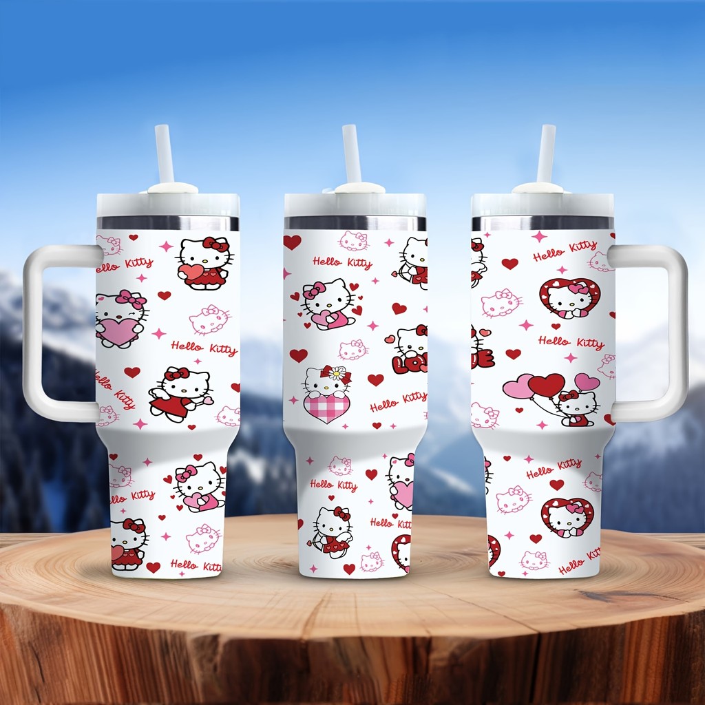Botella De Agua Termo De Acero Inoxidable Hello Kitty De 40oz Con Asa Y ...