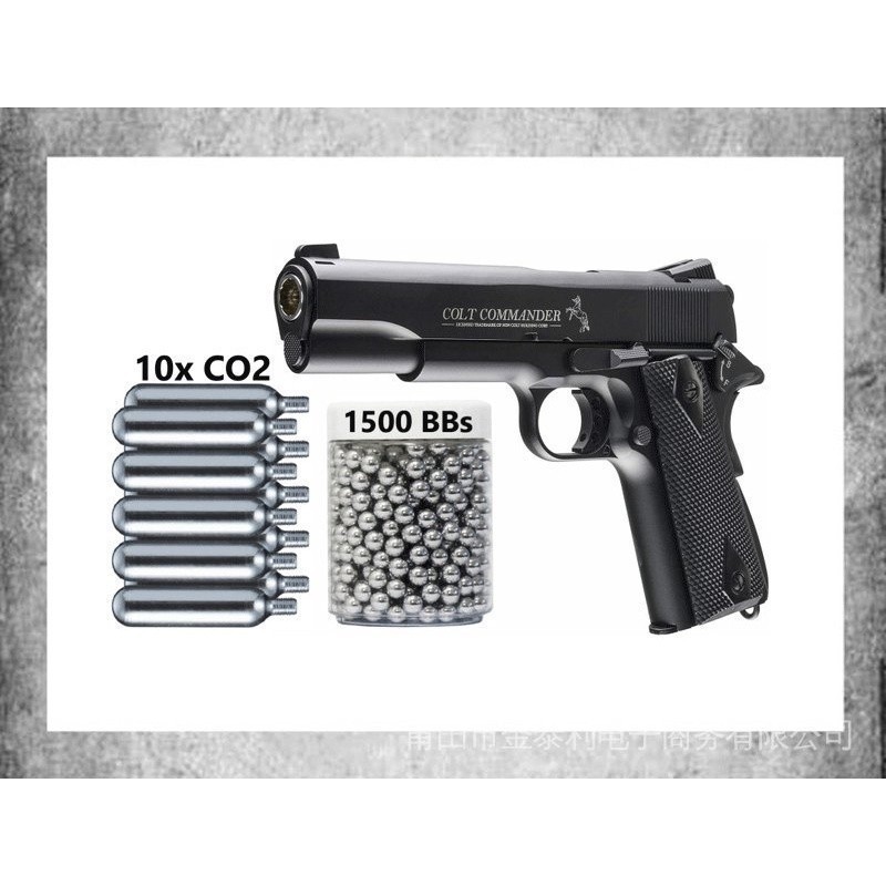 umarex 2025 retro colt commander-metal Completo 1911 blowback co2 . 177 ...