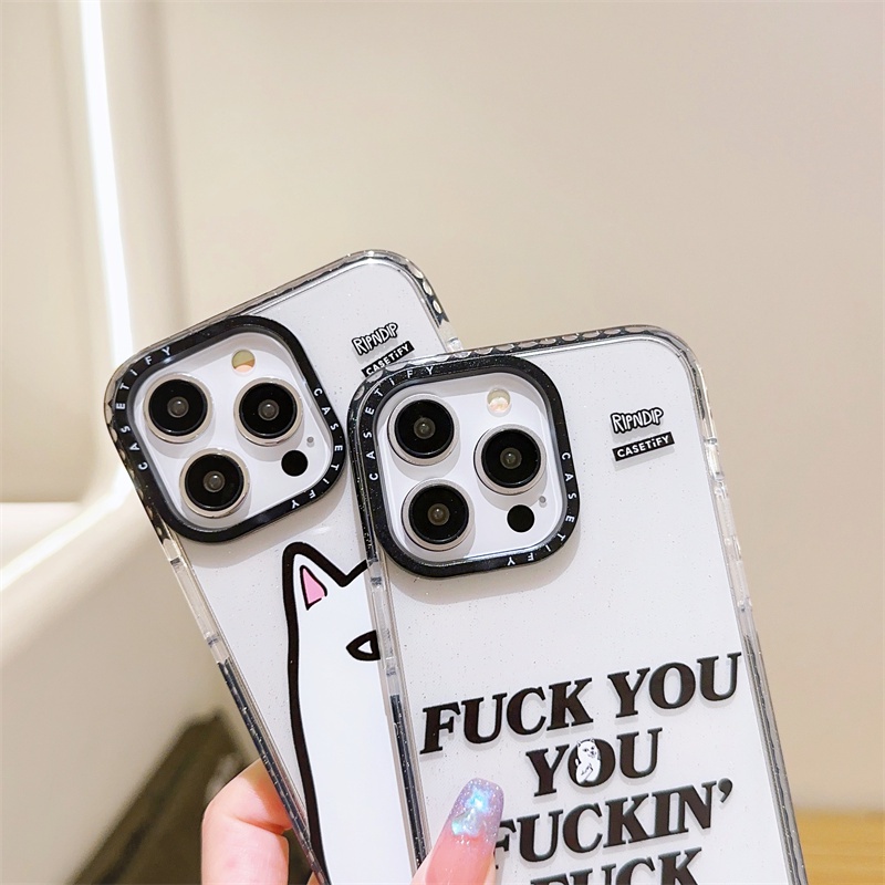 Ripndip Funda De Teléfono De TPU Con Purpurina De Gato Travieso Para ...