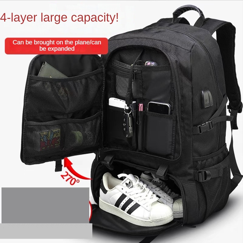 Mochila De Viaje Con Compartimento Para Zapatos Deportiva De 17/18 Pulgadas Bolsa Impermeable ...