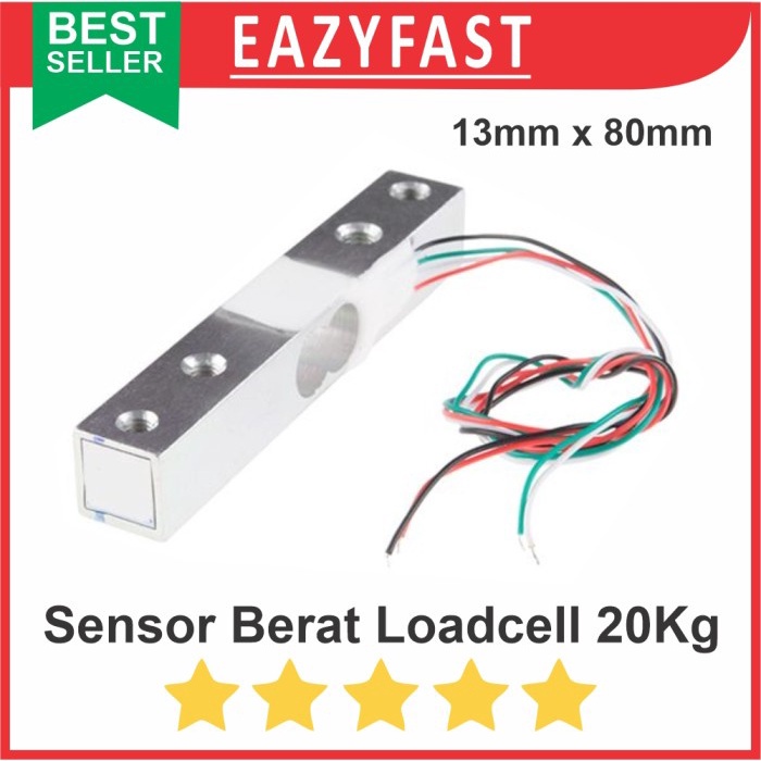Sensor De Peso Loadcell 20Kg 20 Kg Célula De Carga Arduino Bar Scale ...
