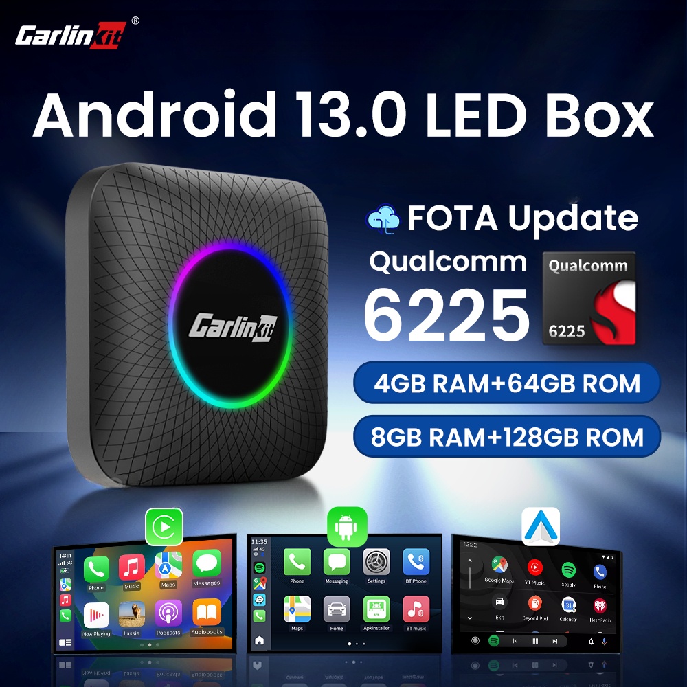 CarlinKit CarPlay TV Ai Box Android 13 8 + 128GB QCM6125 8-Core 4G LTE ...