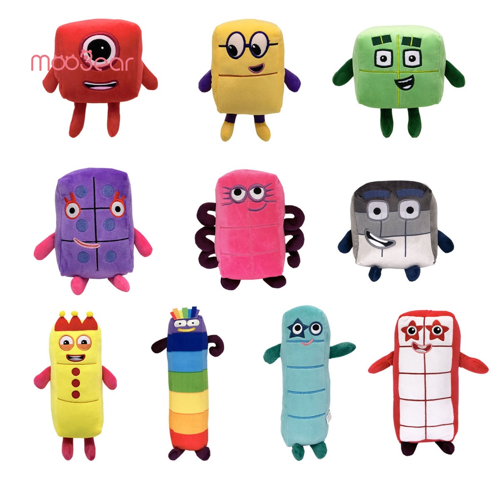 Moobear Cute Cartoon Numberblocks Muñeca De Peluche Juguetes Educativos ...