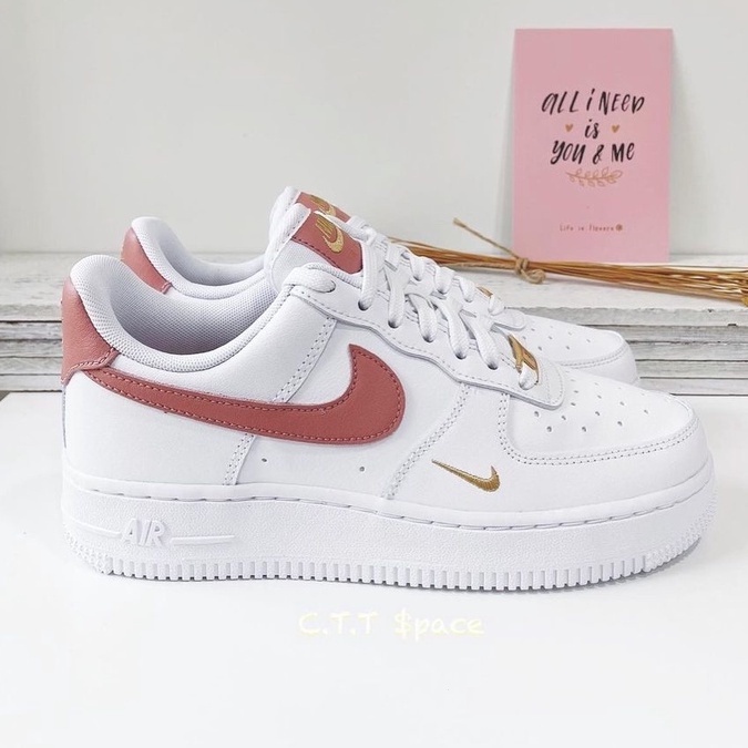 Nike AF1 splash Rosa zapatos de mujer Air Force 1 07 esencial rust ...