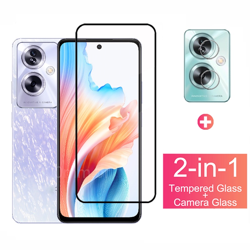 Mica Protector de Pantalla Vidrio Cristal Templado 9D 2 En 1 Para OPPO A79 5G A78 A98 A38 A18 ...