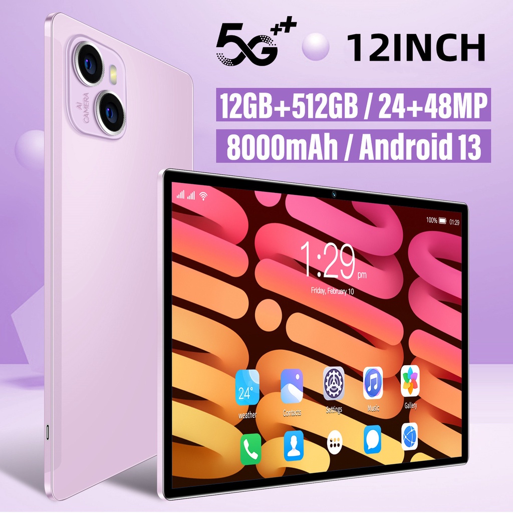 Tablet PC 12 Pulgadas 12GB RAM 1TB ROM 4G/5G LTE 2560 * 1600 IPS ...