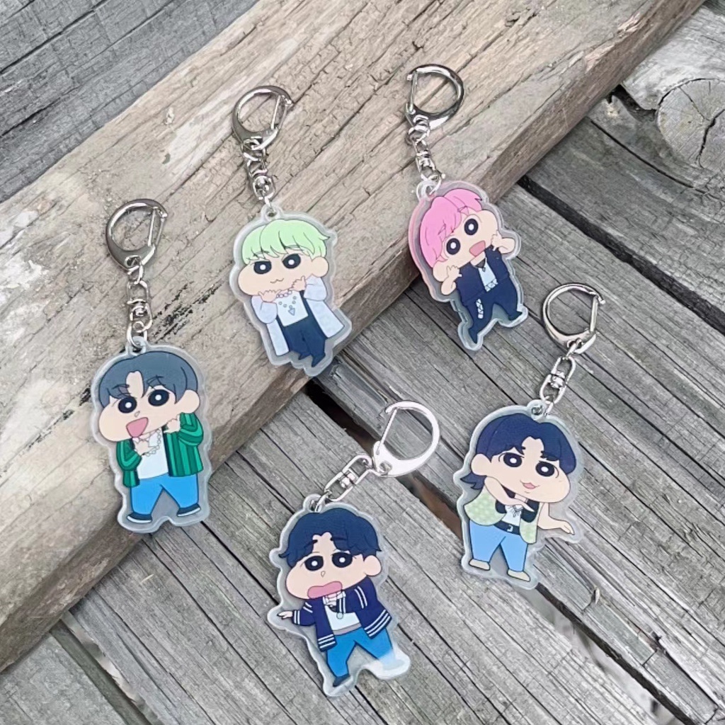 Kpop Ídolo TXT Collab Crayón Shinchan Llavero Yeonjun SOOBIN Llaveros ...