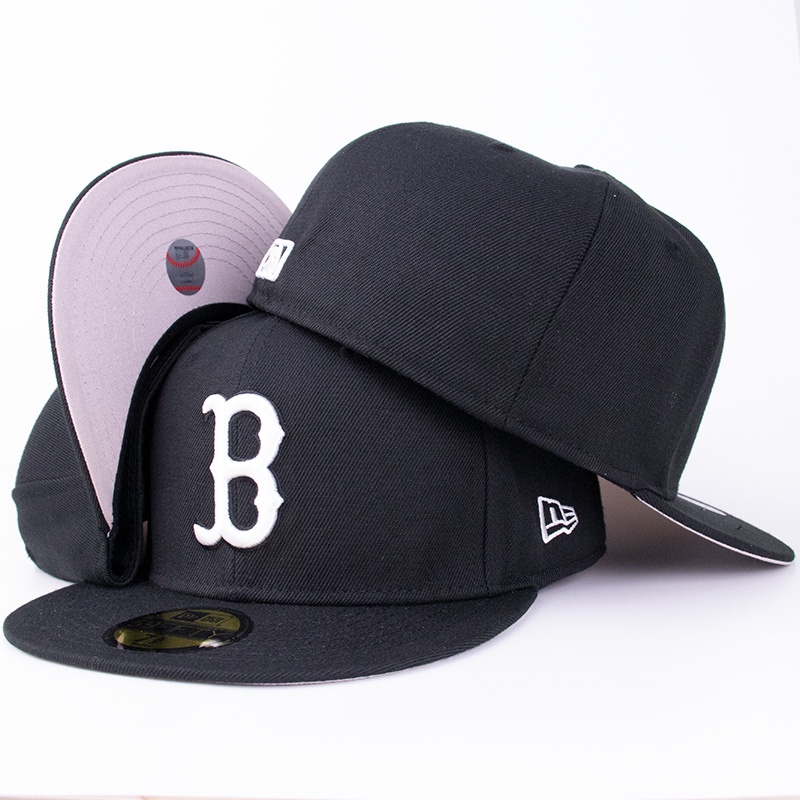 New Boston Sox Fitted Hats Baseball Caps Fashion Hip Hop Size Bone For ...