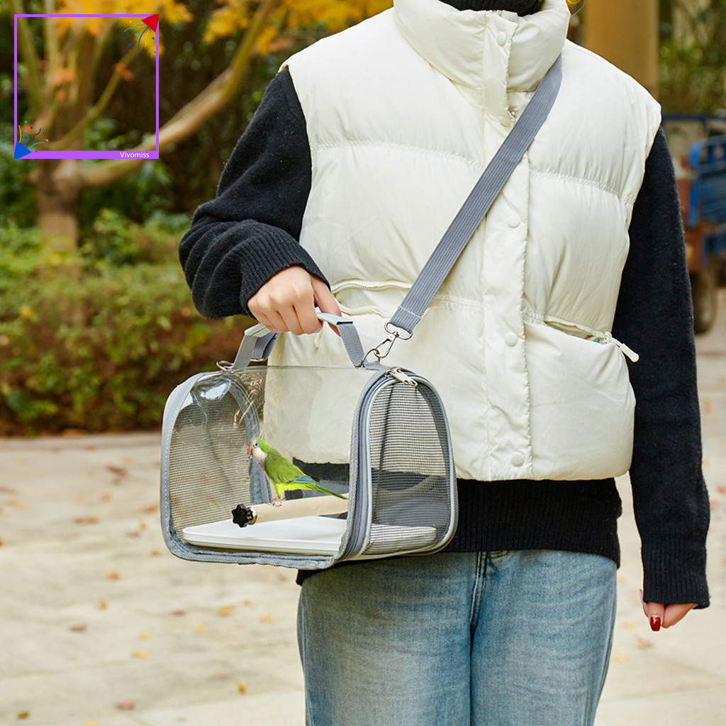 Pet Birds Adventure Backpack Carrier Portable Parrot Travel Cage with ...