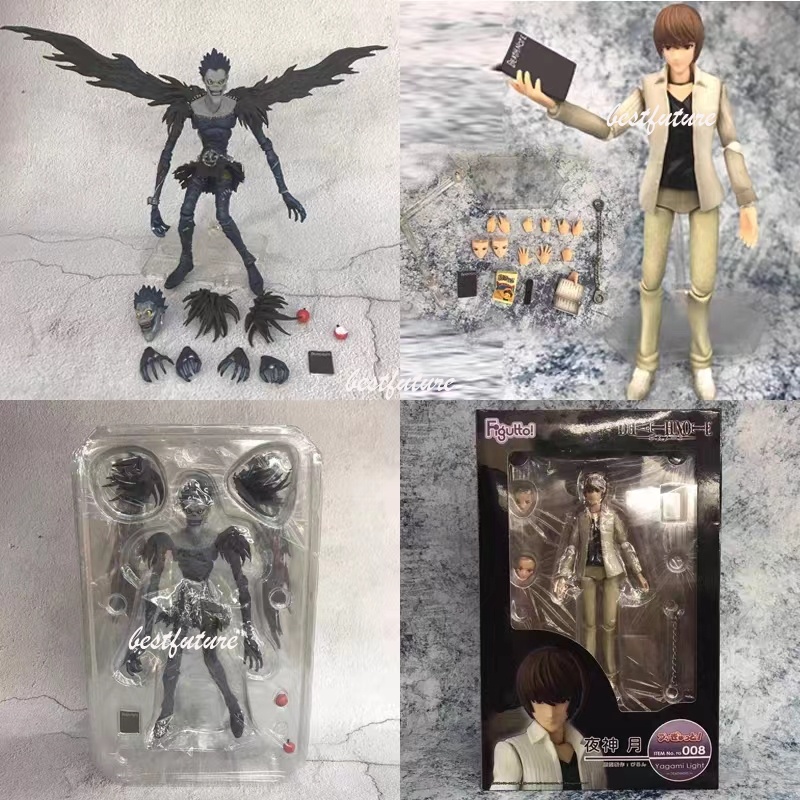 Death Note Killer Kira Yagami Luz Azufre Negro Cuaderno Ryuk Figma ...