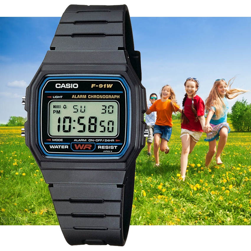 CASIO Reloj Digital Luminoso Para Niños F-91W g shock Doorgift Para ...
