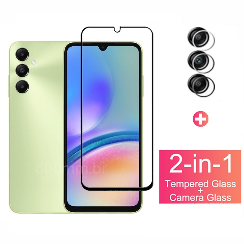 Mica Protector de Pantalla Vidrio Cristal Templado 9D 2 En 1 Para Samsung A05s A05 A04s A04e A04 ...