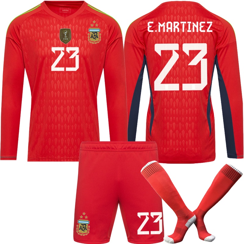 Uniforme de portero N ° 23 Martinez camisa roja de portero de Argentina ...