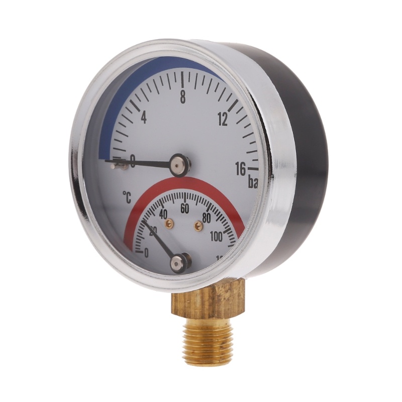 YIN Dial Líquido Llenado Manómetro Temperatura Térmico 1 4 NPT Termomanómetro Caldera | Shopee ...