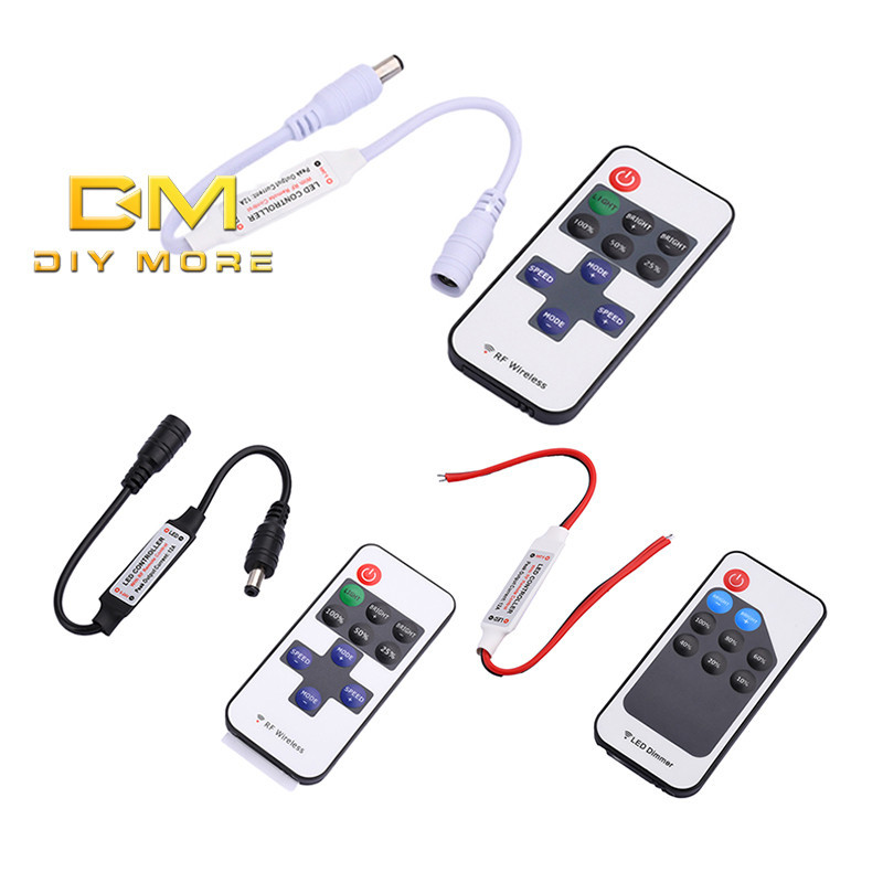 DIYMORE Mini Controlador De Regulador De RF Para Tiras De Luces LED DC5V 12V 24V Brillo Y Efecto ...