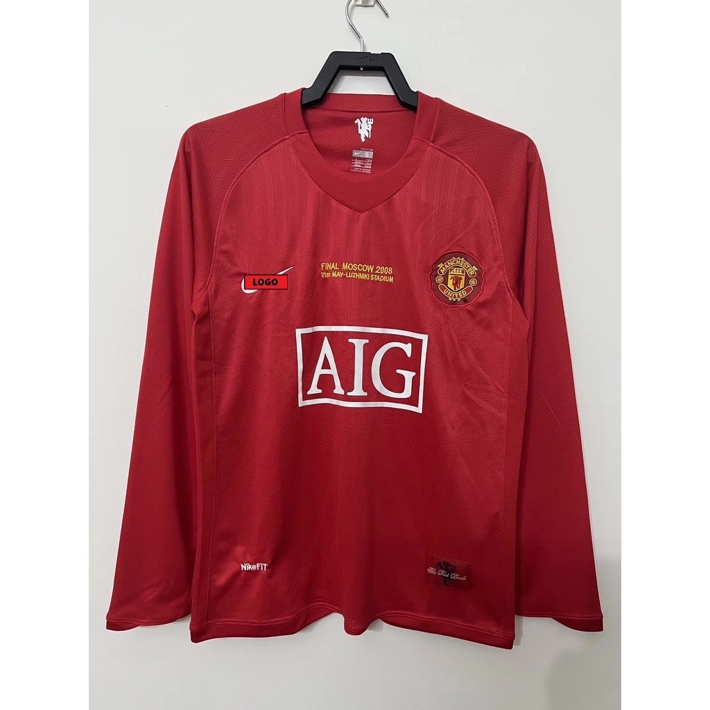 Retro | 2007-2008 Manchester United Home long sleeves Final Football ...