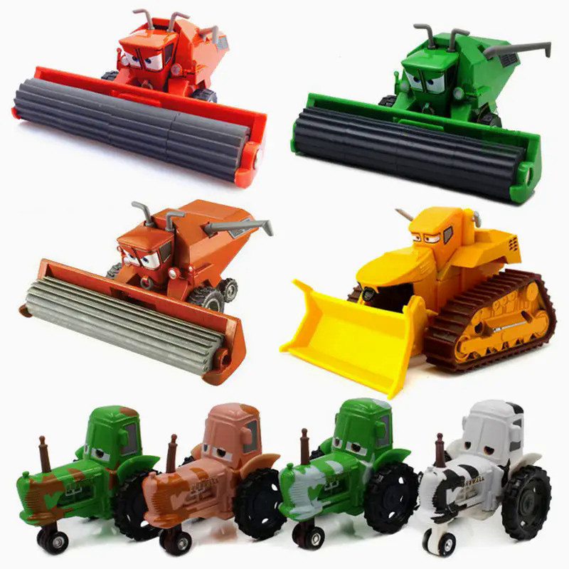 Disney Pixar Cars Rayo McQueen Vaca Tractor Frank Harvester Miss 1 : 55 ...