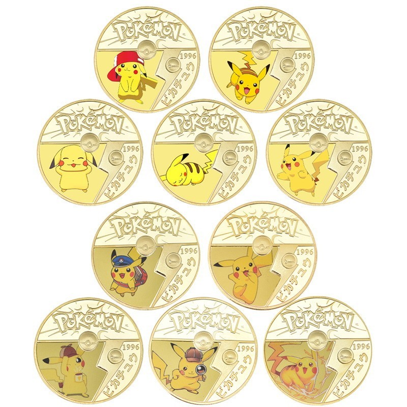 Pikachu Moneda Conmemorativa Pokemon Anime Moneda Pokémon Mercancía ...