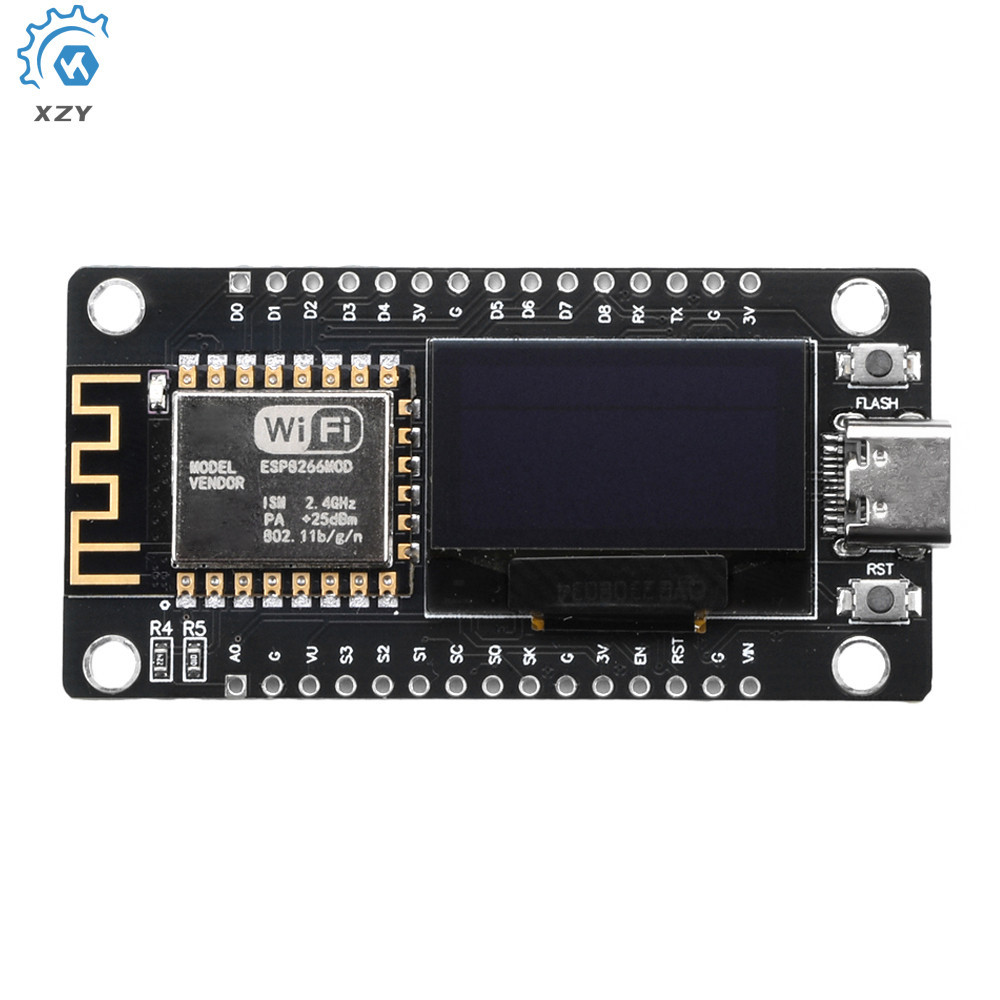 Esp-12F Nodecu Esp8266 Módulo De Placa De Desarrollo Wifi Ch340C Con Pantalla Oled De 0,96 ...
