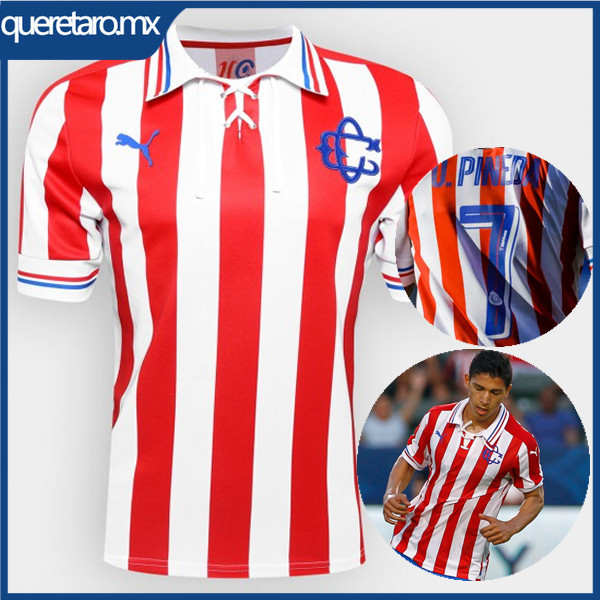 Retro Jersey Chivas Jersey 100TH Edição comemorativa Camiseta de Fútbol ...