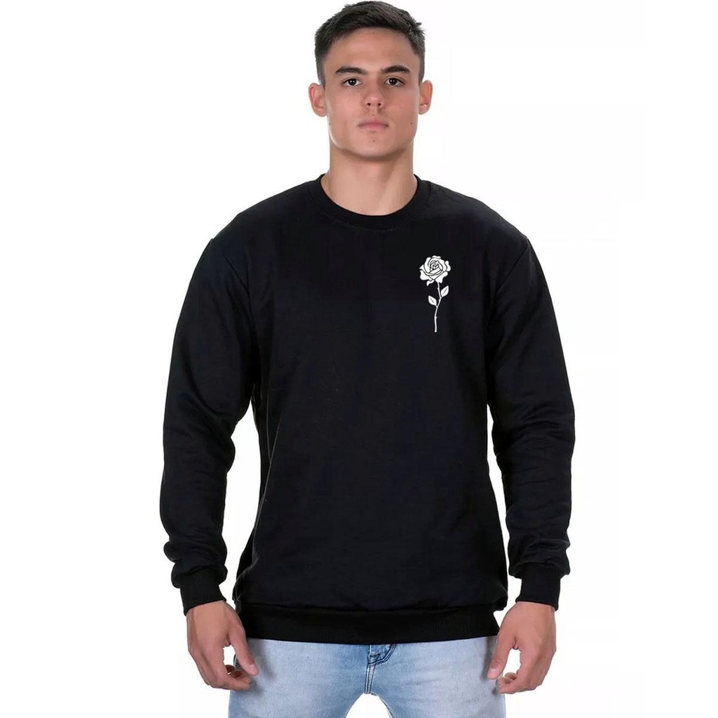 Moletom Cold Blusa Sin Capuz Cuello De Flor Calvo Blusion Sueter ...