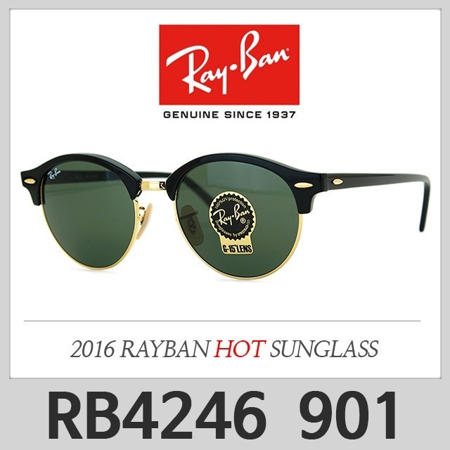 Ray-Ban ® RBRayBan Club Redondo Maestro RB4246 901 Leyben Leyvan 太阳 镜 ...