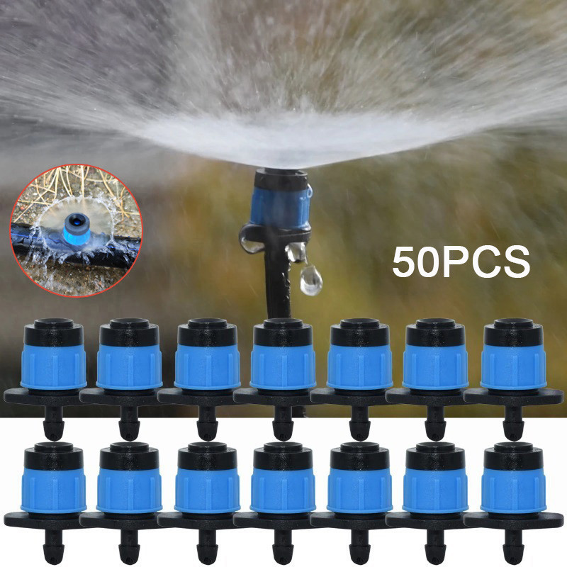 50PCS Jardín Micro Riego Aspersores 360 Grados Boquilla Giratoria Mini ...