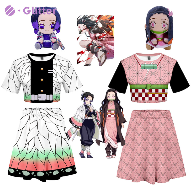 Demon Slayer Anime Kamado Nezuko Cosplay Disfraz Para Niños Niña Kochou ...