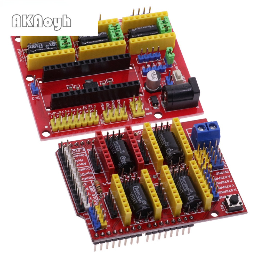 Nuevo Escudo De Grabador V3 CNC Shield V4 Máquina De Grabado/三维 Impresora/A4988/DRV8825 Placa De ...