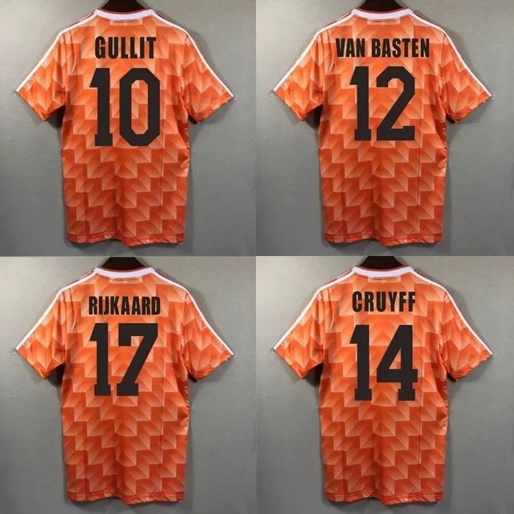 1988 Países Bajos Retro Uniforme de Entrenamiento Local y Visitante Kit ...