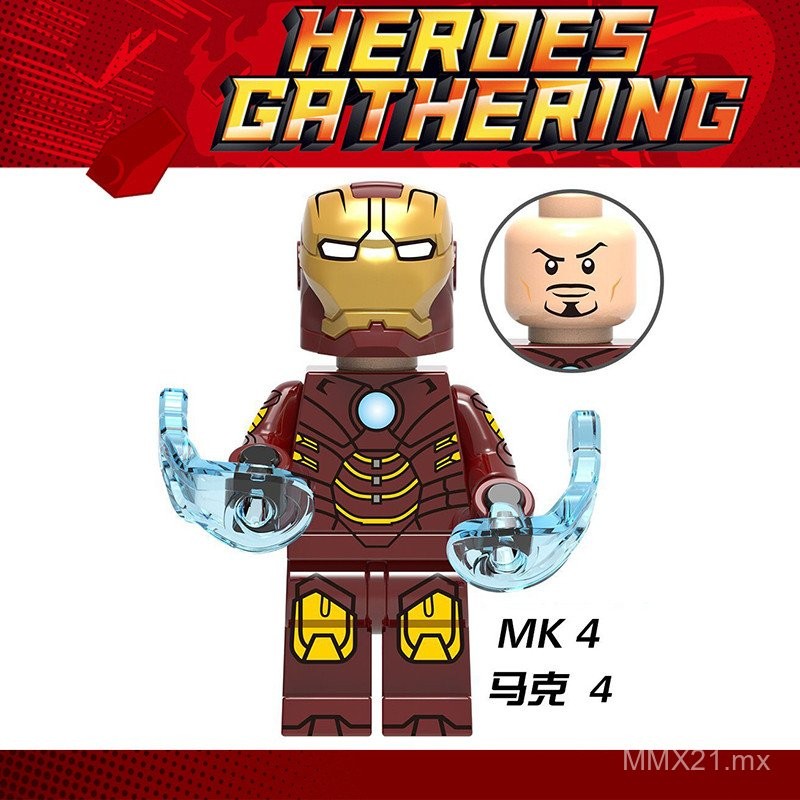 Hot Manwei boy Avengers 4 bloques de construcción Tony Stark 921 iron ...