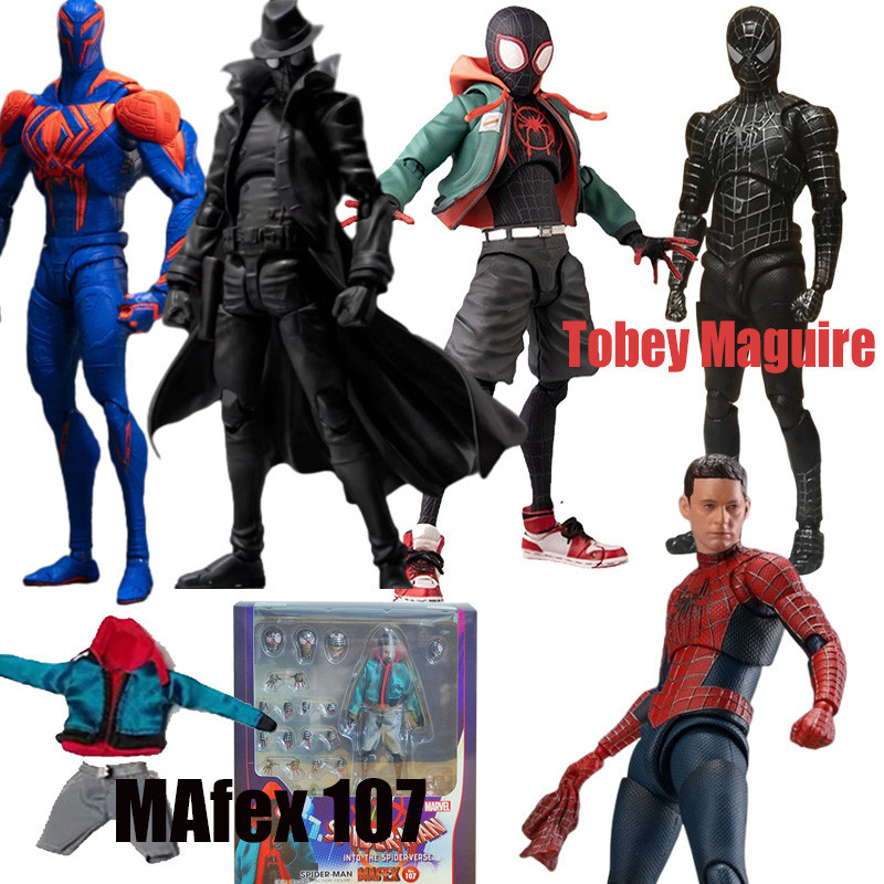Figura De Acción De SpiderMan Noir Mafex 108 Miles Morales Tobey ...