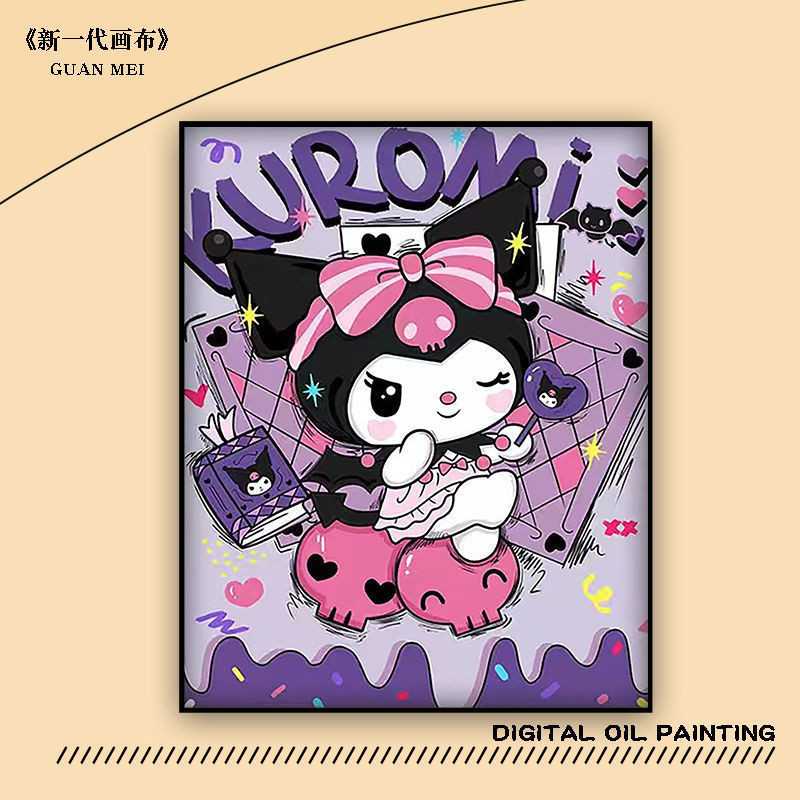 Momo Kuromi Oso De Fresa Pintura Por Números Paintingdiy Mano Para ...
