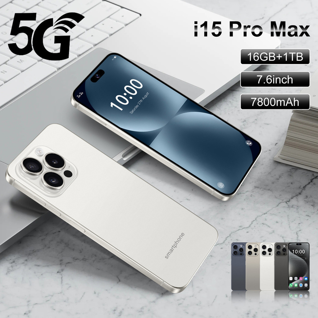 Smartphone De Gama Alta I15 Pro Max Real 4g 5g Perforación Media 7.3 ...