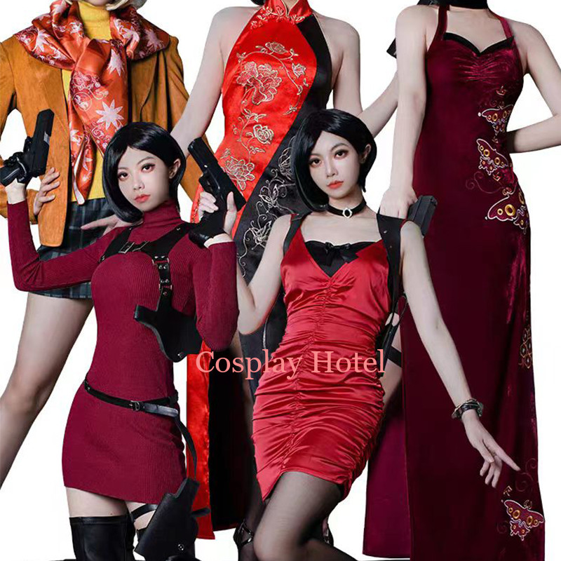 Resident Evil 4 Remake Cos Ada Wong Cheongsam Cosplay Ropa Conjunto ...