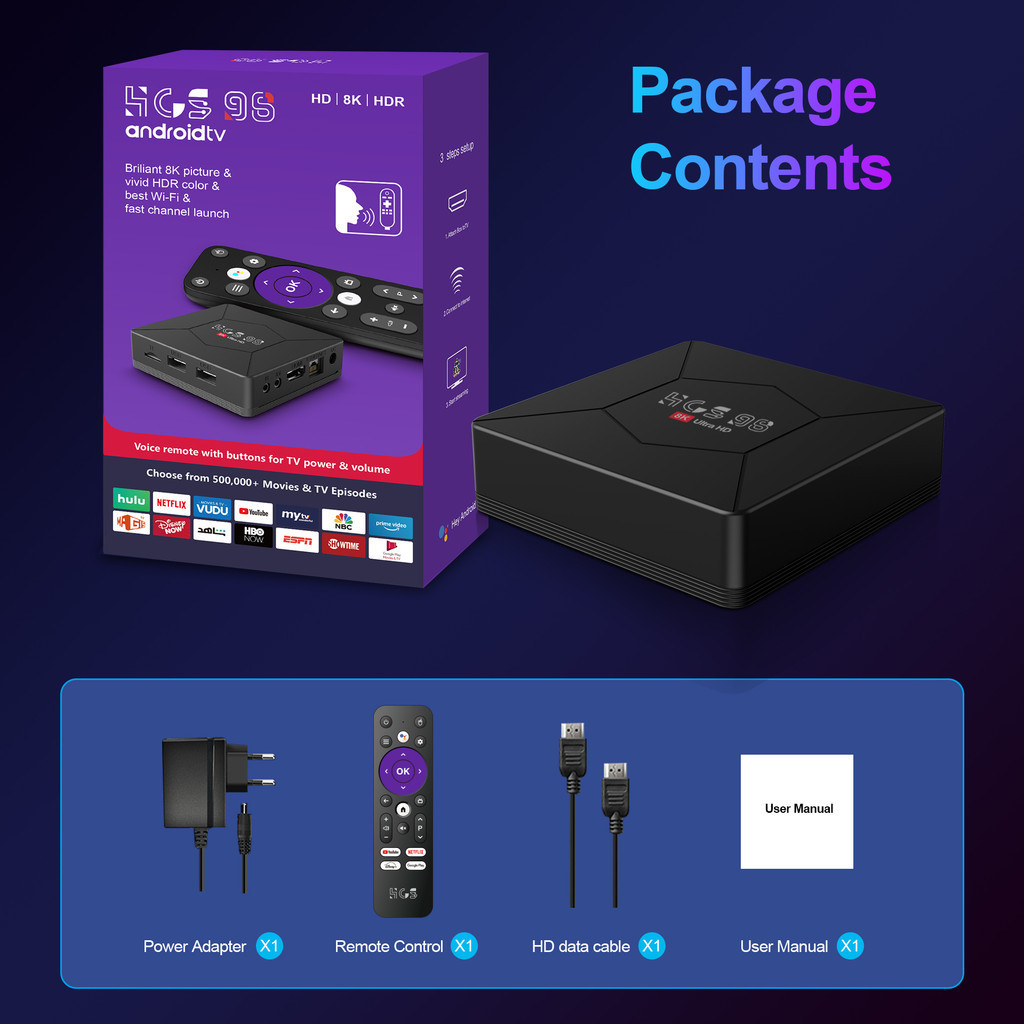TV Stick Set Top Box Android HCS98 HD 4k Mini Smart Reproductor ...
