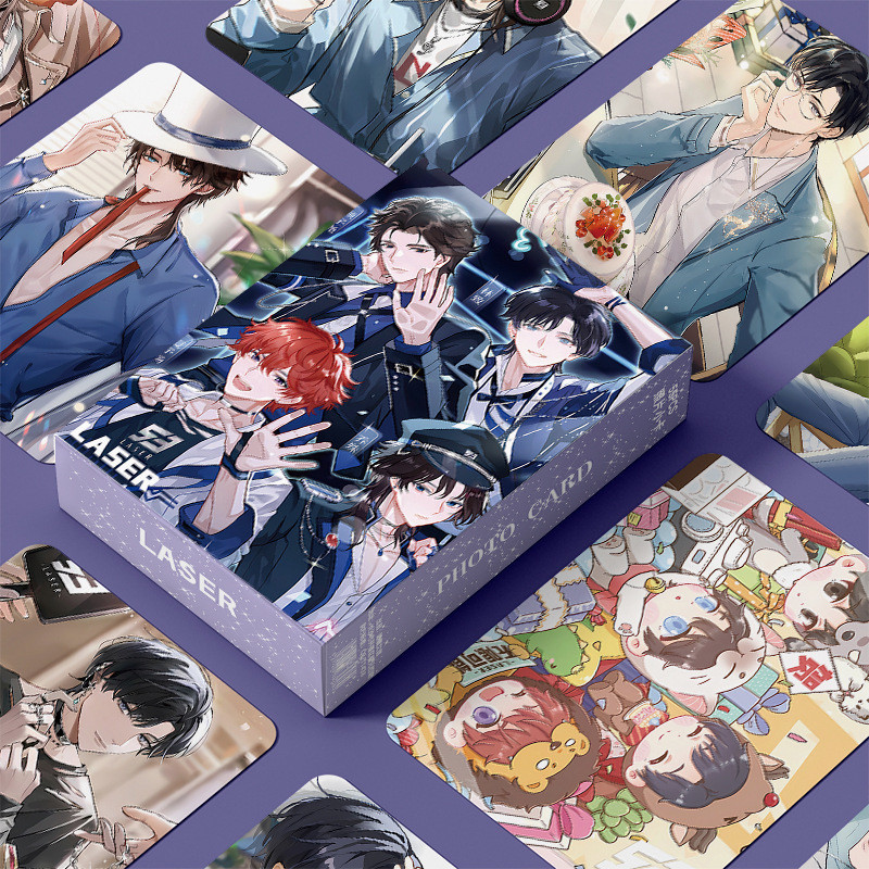 50-55pcs Manga Manhwa Laser Holographic Lomo Cards Kuromi Hidden love ...
