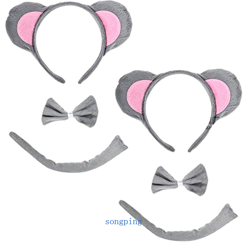 Juego De Accesorios Para Disfraces De Ratón Skeleteen-Diadema De Orejas ...