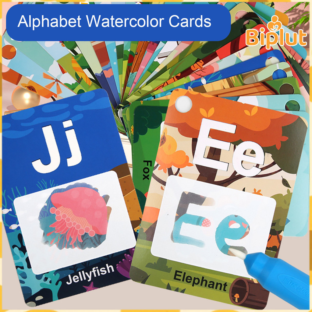 1 Juego De Tarjetas Para Colorear Con Agua Del Alfabeto 26 Letras ...
