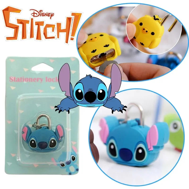 Disney-Stitch Mini Candado De Metal , Seguridad Creativa Linda ...